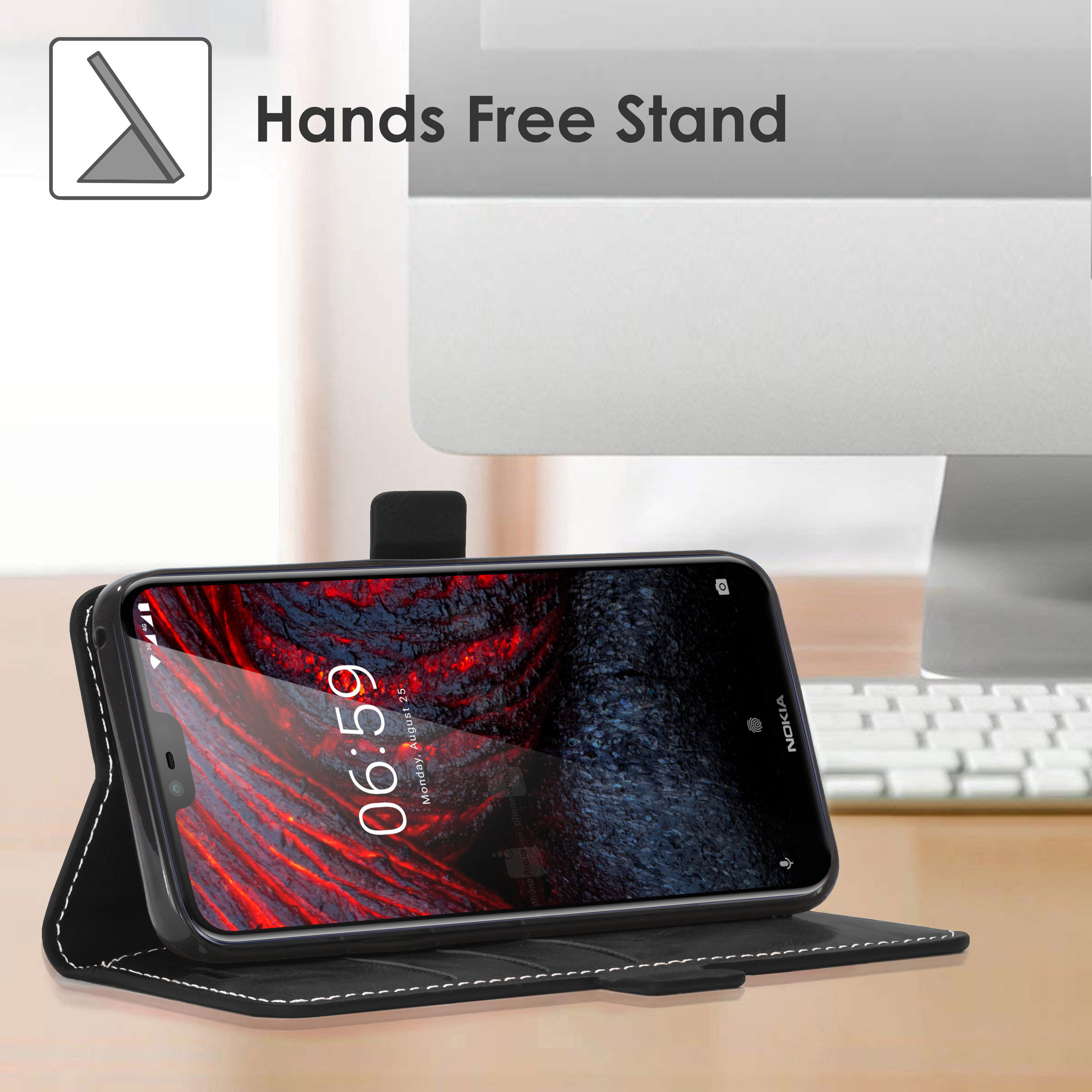 Nokia 6 1 Plus Case Handmade Pu Leather Premium Flip Cover Wallet